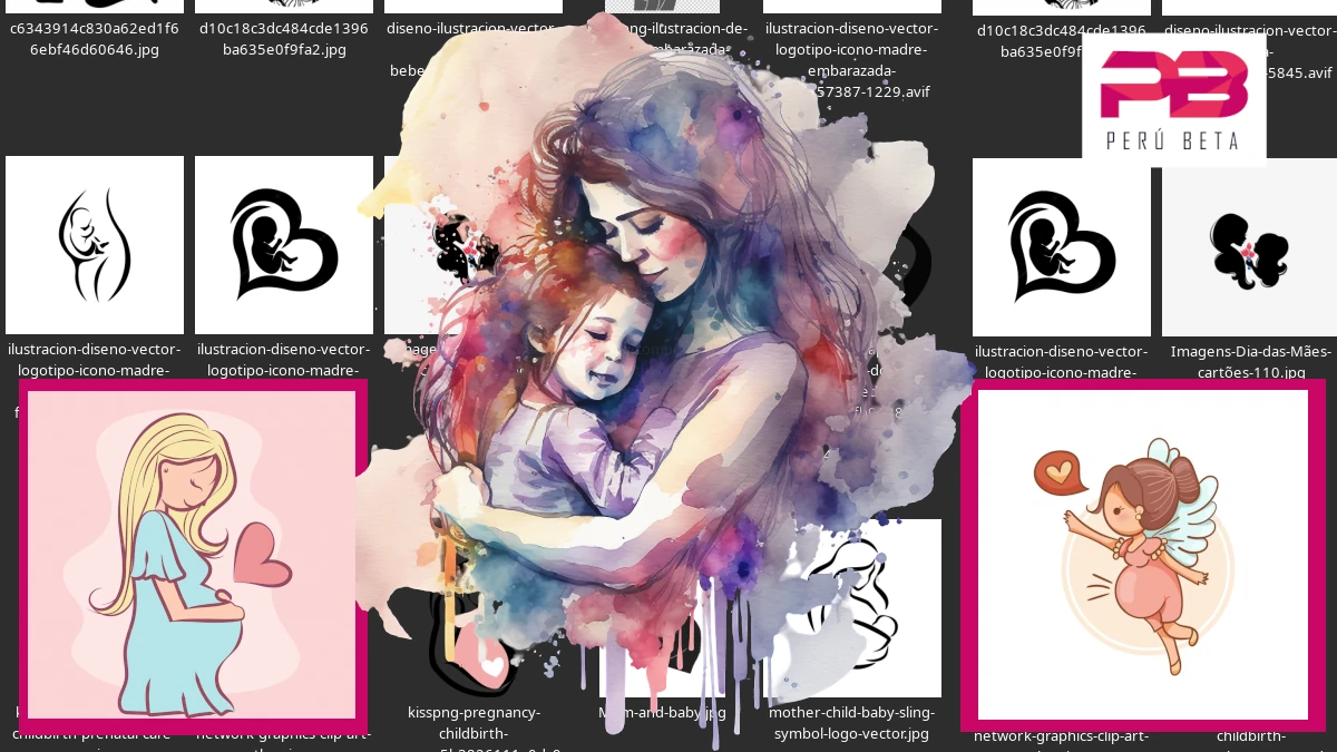 Siluetas para periódicos murales de mamá | Material - Perú Beta